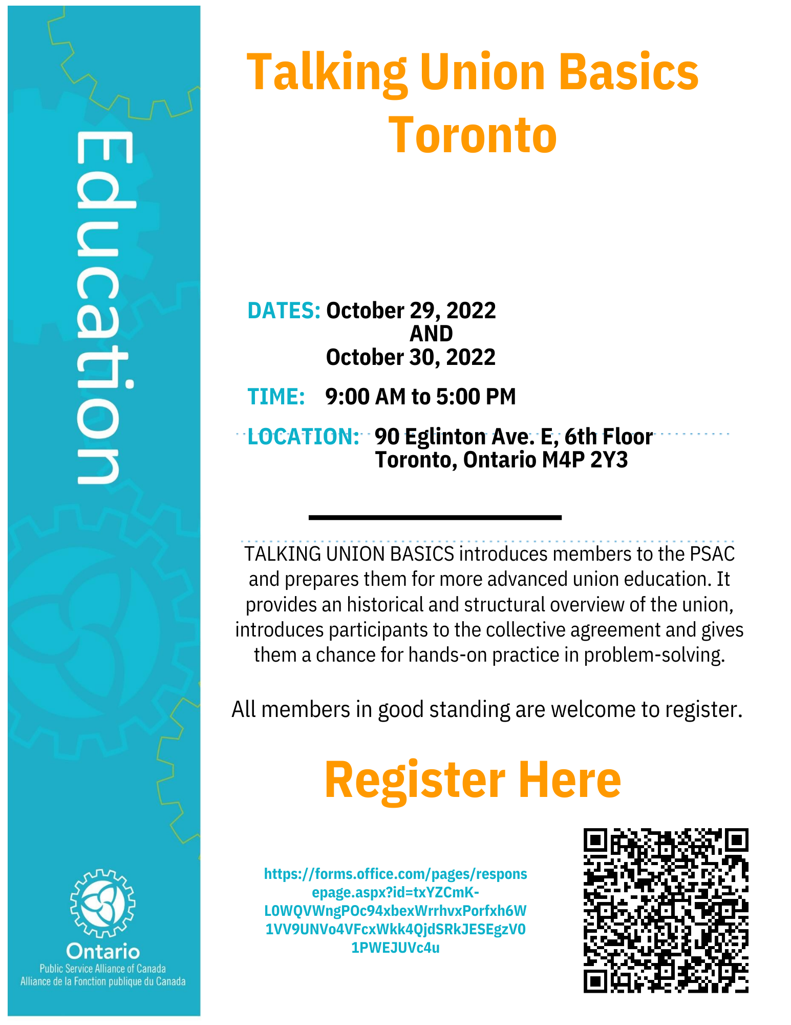 Talking Union Basics #2: Toronto RO – PSAC Ontario