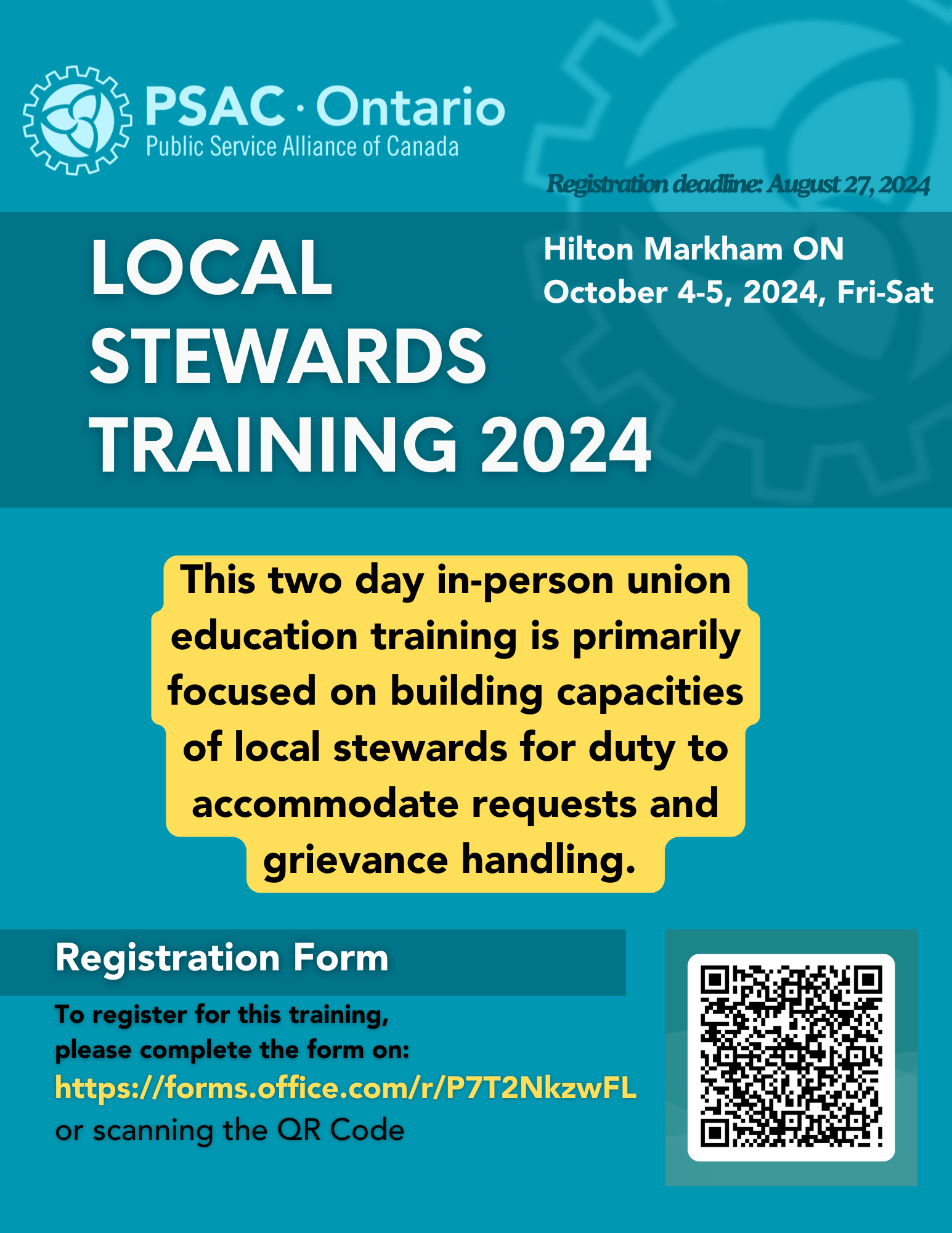 2024 PSAC Ontario Local Stewards Training – PSAC Ontario