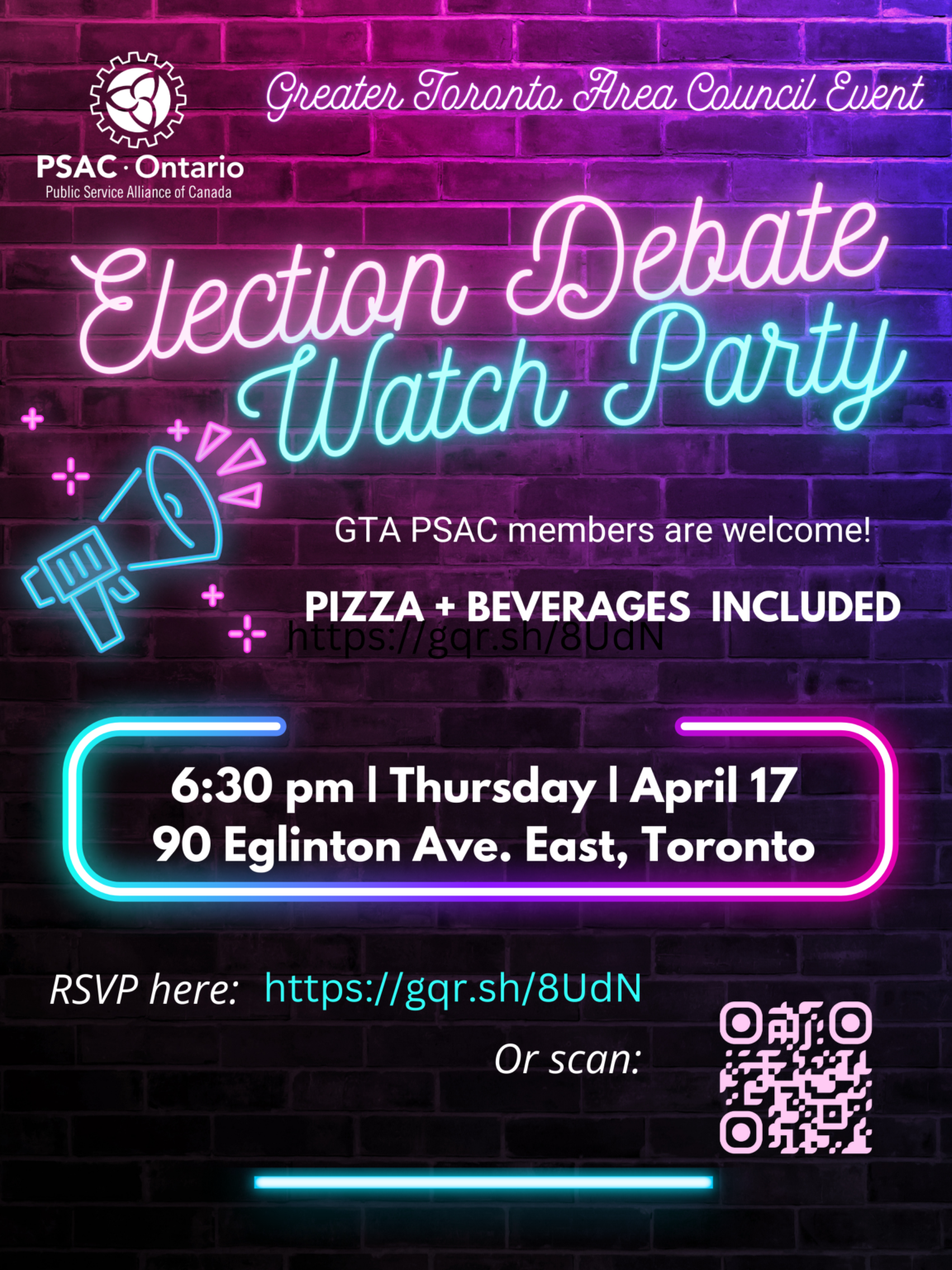 GTA Debate Watch Party – PSAC Ontario