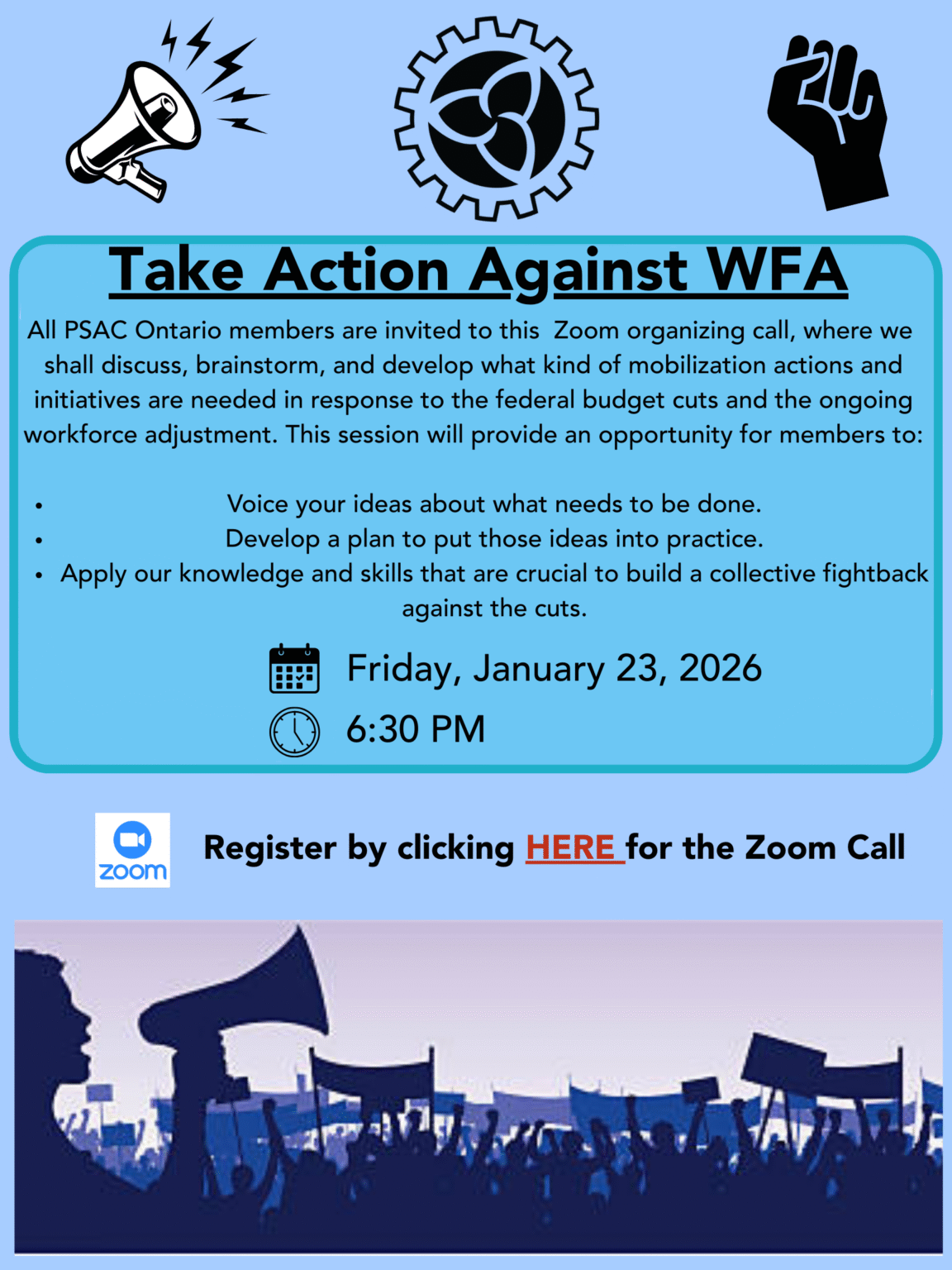 Take Action Against Workforce Adjustment (WFA) – PSAC Ontario